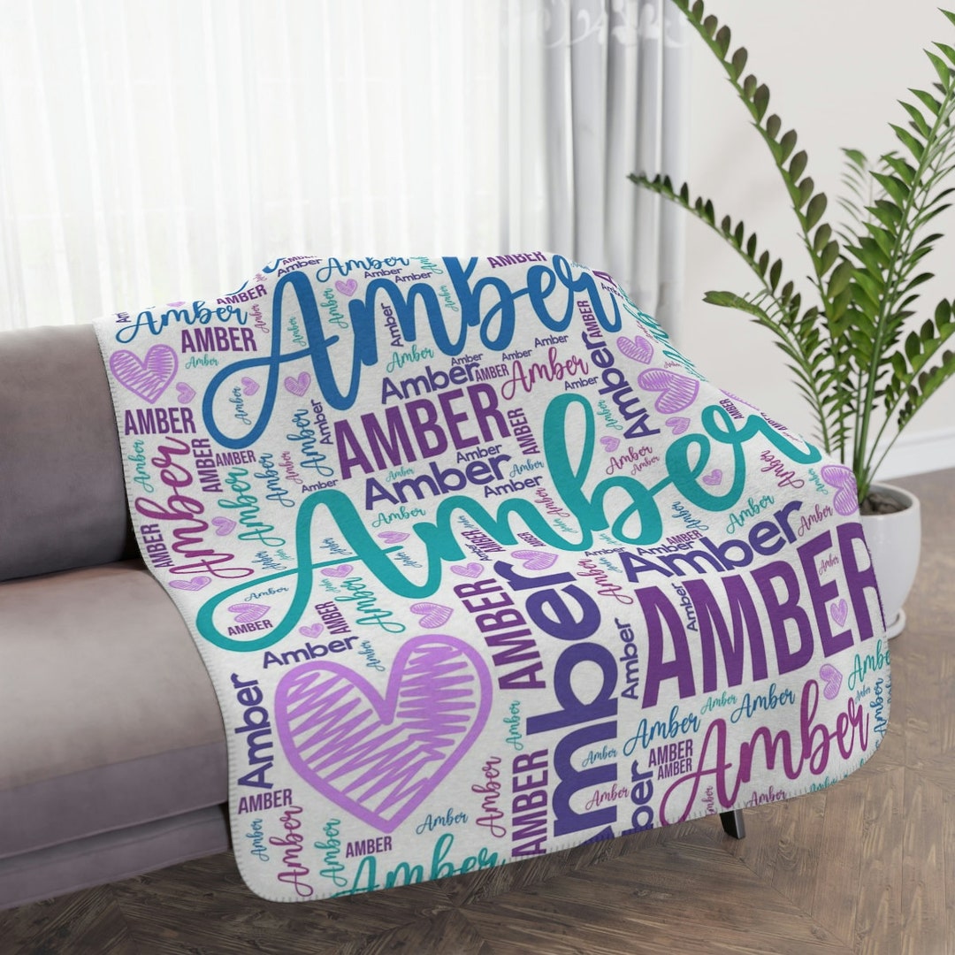 Custom Name Blanket - Personalized Sherpa Blanket - Personalized Name ...