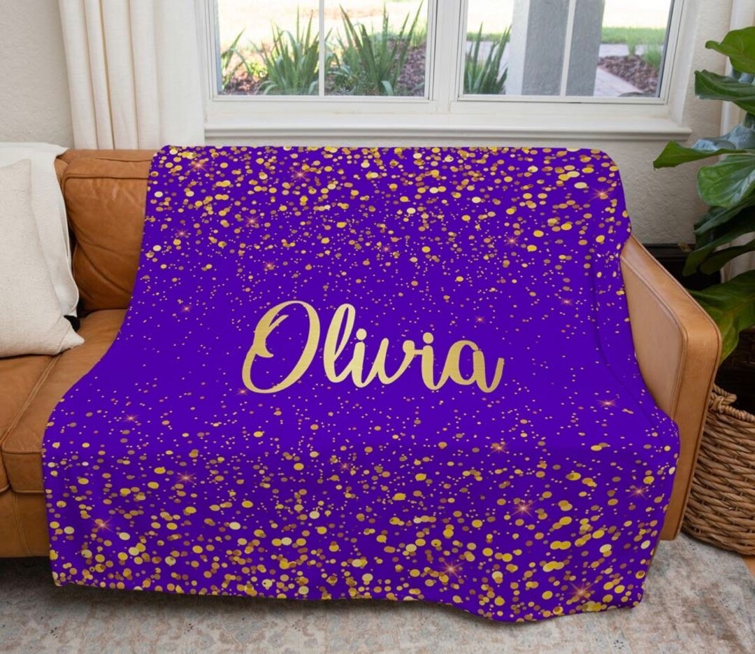 Custom Sparkle Blanket - Custom Plush Blanket - Personalized Kids ...