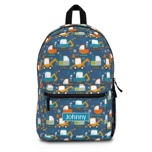 Construction Backpack Personalized Bookbag Kids Backpack - Etsy