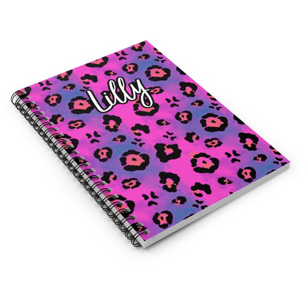 Cheetah Notebook Custom Lined Notebook Spiral Notebook - Etsy