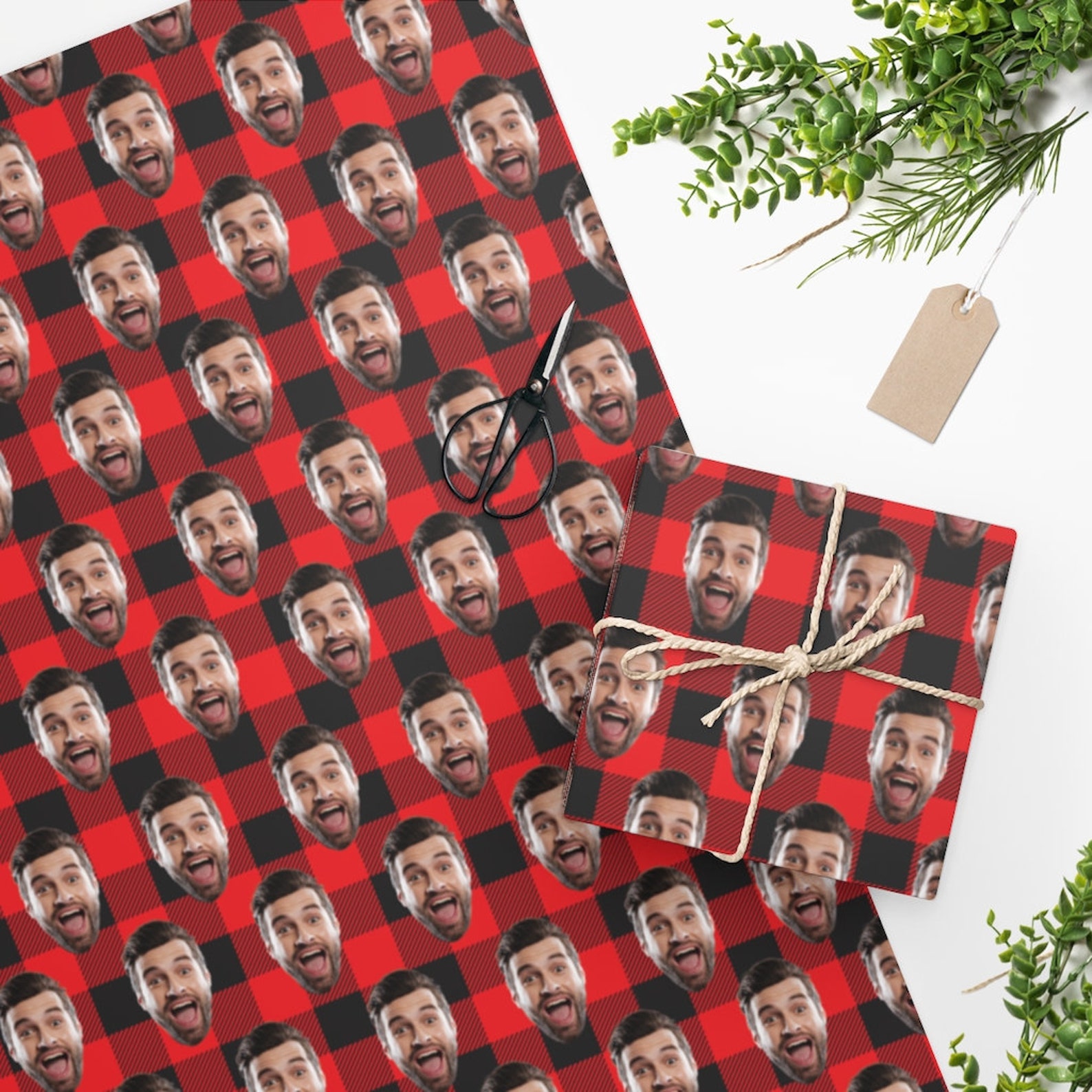 Face Wrapping Paper Custom Wrapping Paper Face Gift - Etsy