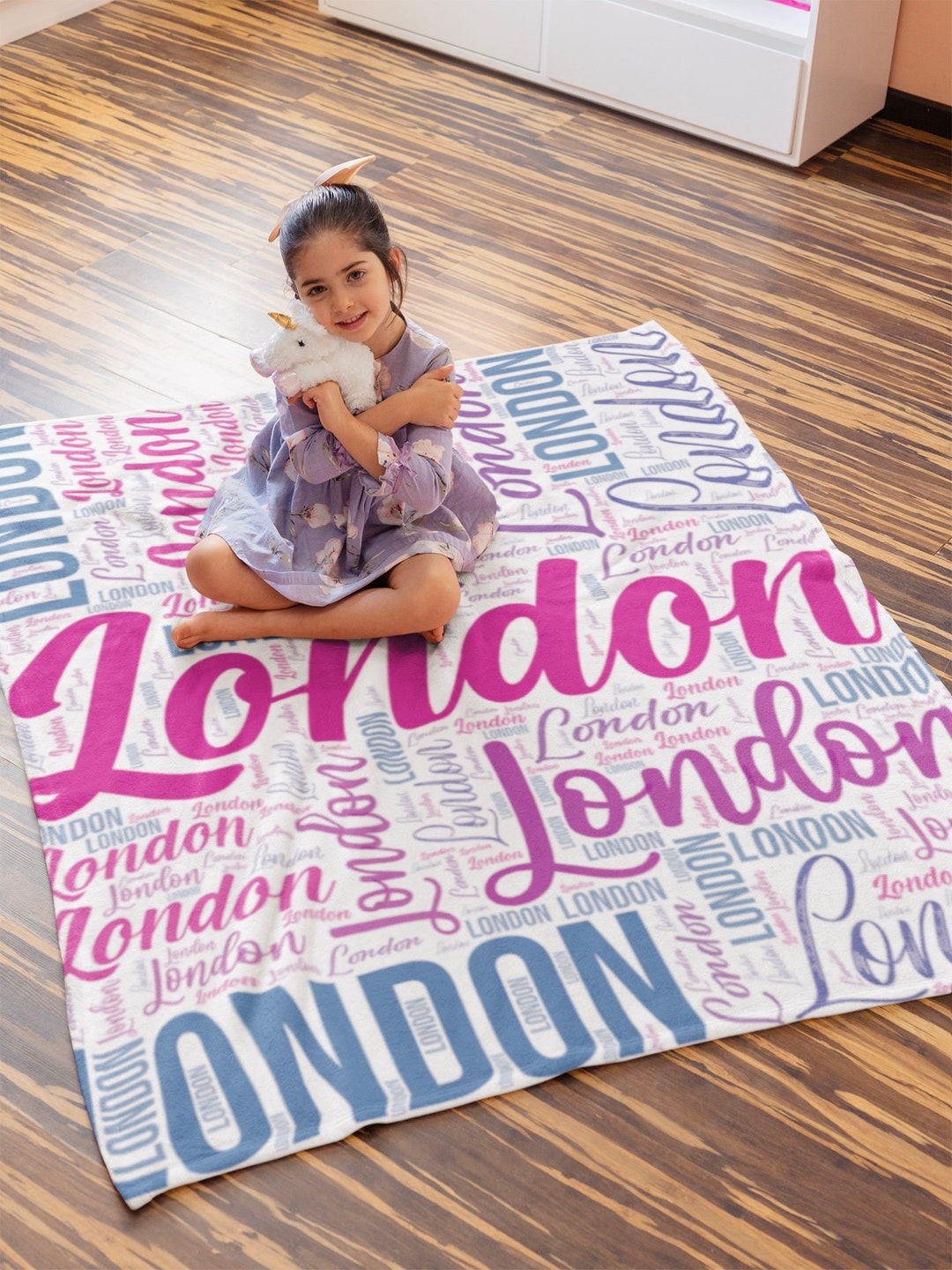 Kids Custom Blanket With Name - Personalized Kids Blanket - Name ...