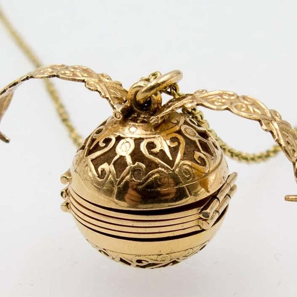 Ball Locket Necklace - Etsy