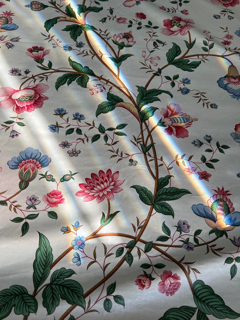 Chintz Garden Floral Cotton Fabric by Warner & Sons - 55"w - Etsy