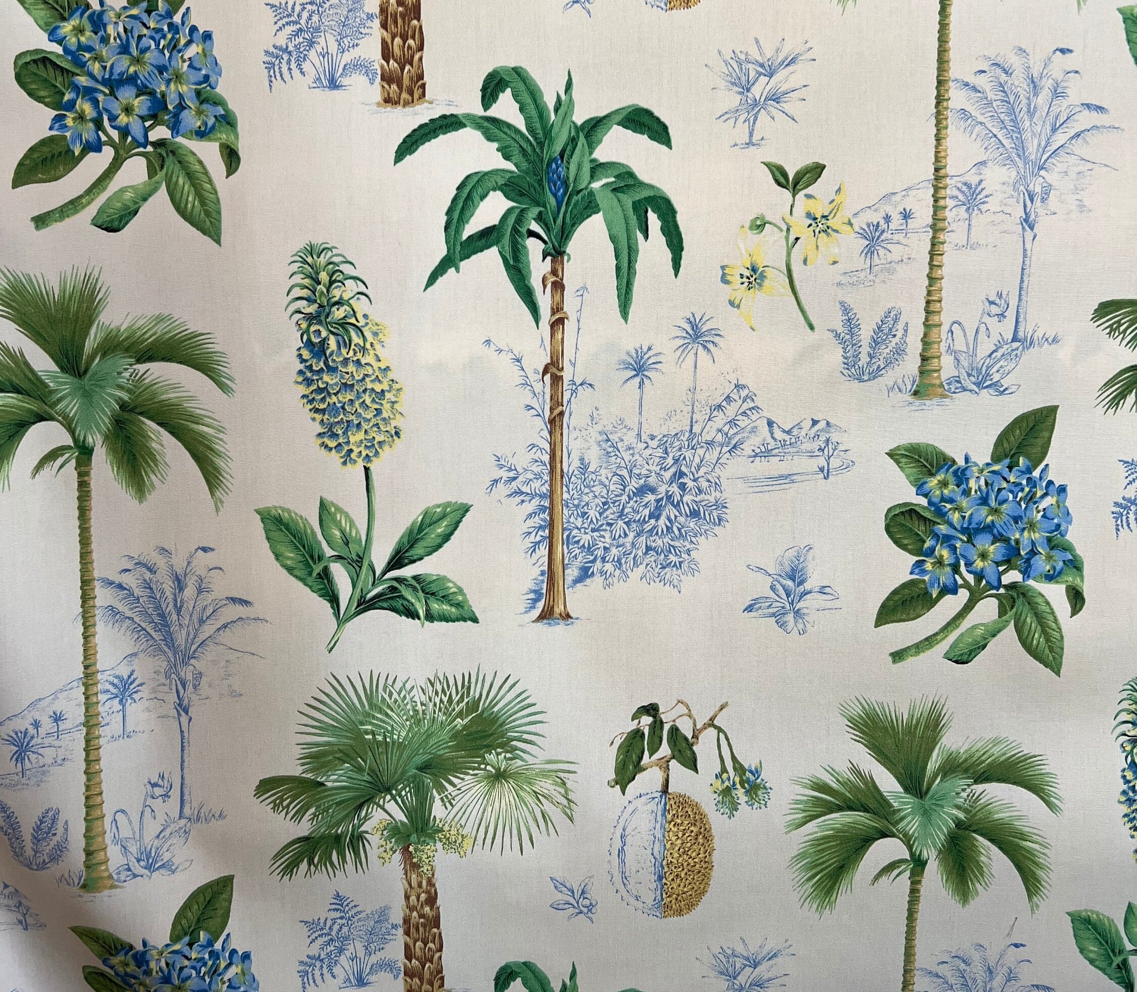 Outdoor Fabric, Tropical Outdoor Fabric, Sunbrella, Palm Tree Fabric ...