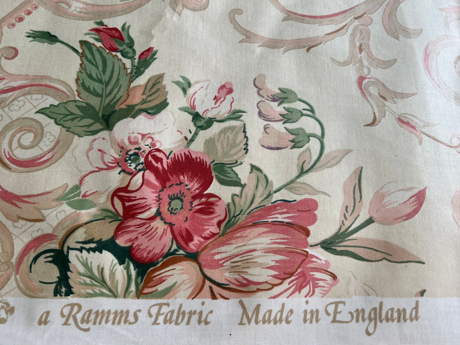 Floral Chintz Cotton Fabric: "glastonbury" Upholstery Fabric by Ramm - Etsy