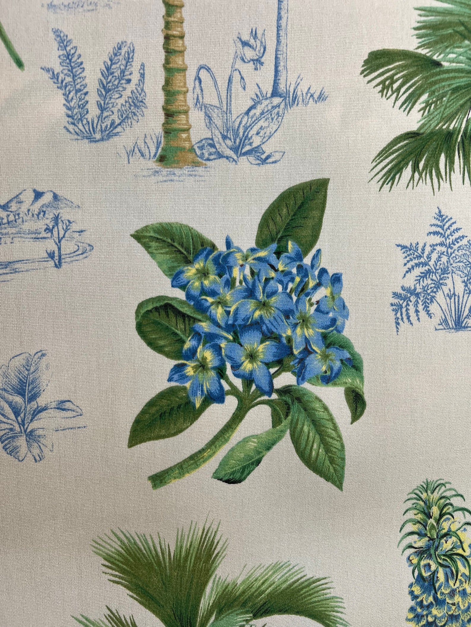 Sunbrella Tropical Palm Tree Outdoor Fabric: Acrylic Upholstery - Etsy