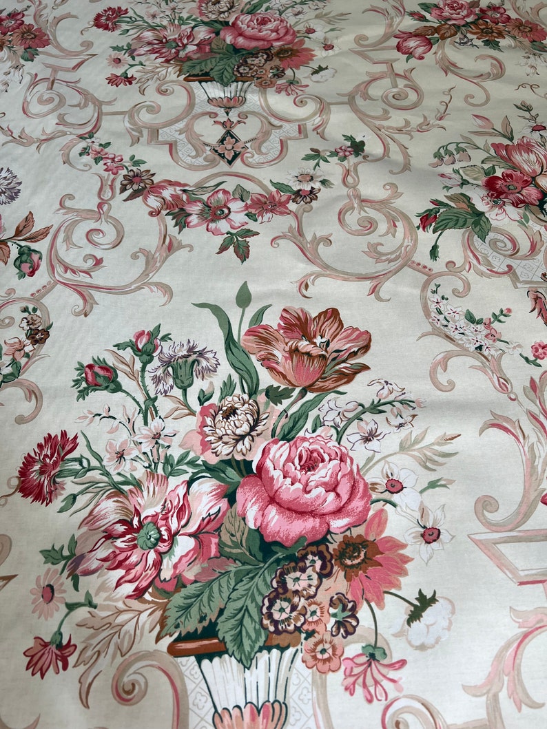 Floral Chintz Cotton Fabric: "glastonbury" Upholstery Fabric by Ramm - Etsy