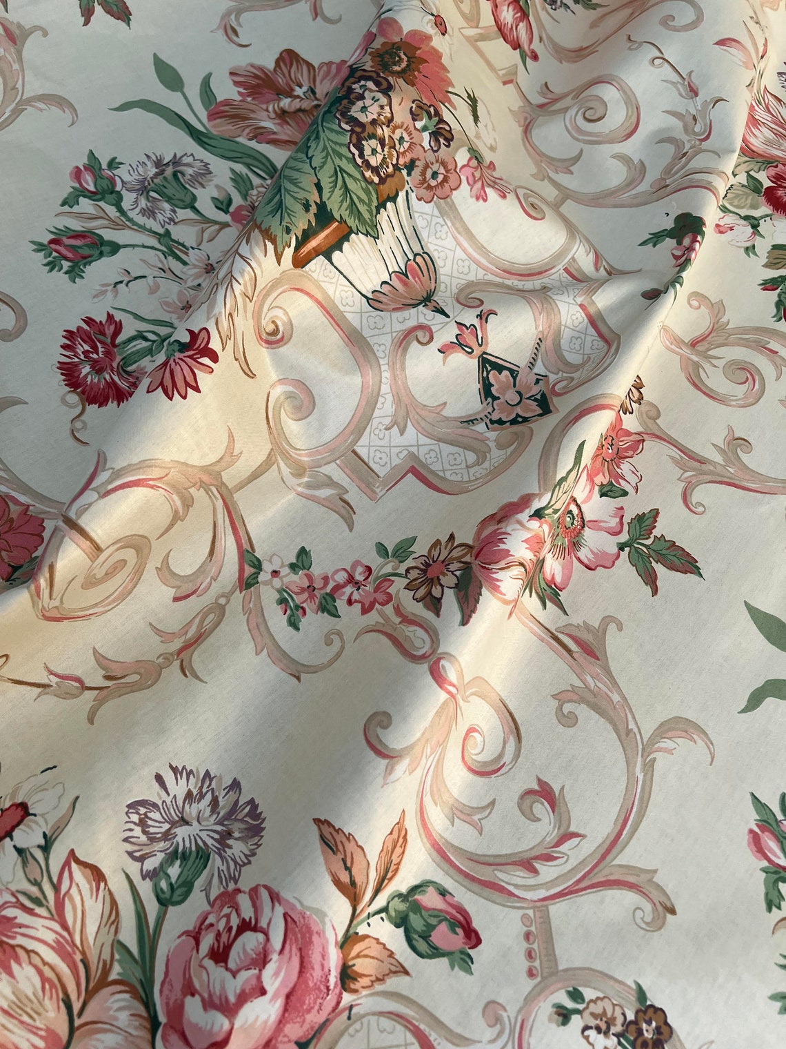 Floral Chintz Cotton Fabric: "glastonbury" Upholstery Fabric by Ramm - Etsy