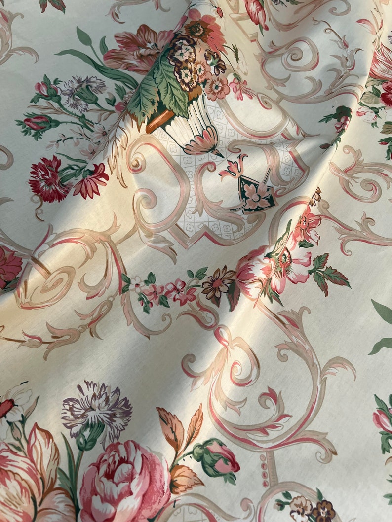 Floral Chintz Cotton Fabric: "glastonbury" Upholstery Fabric by Ramm - Etsy
