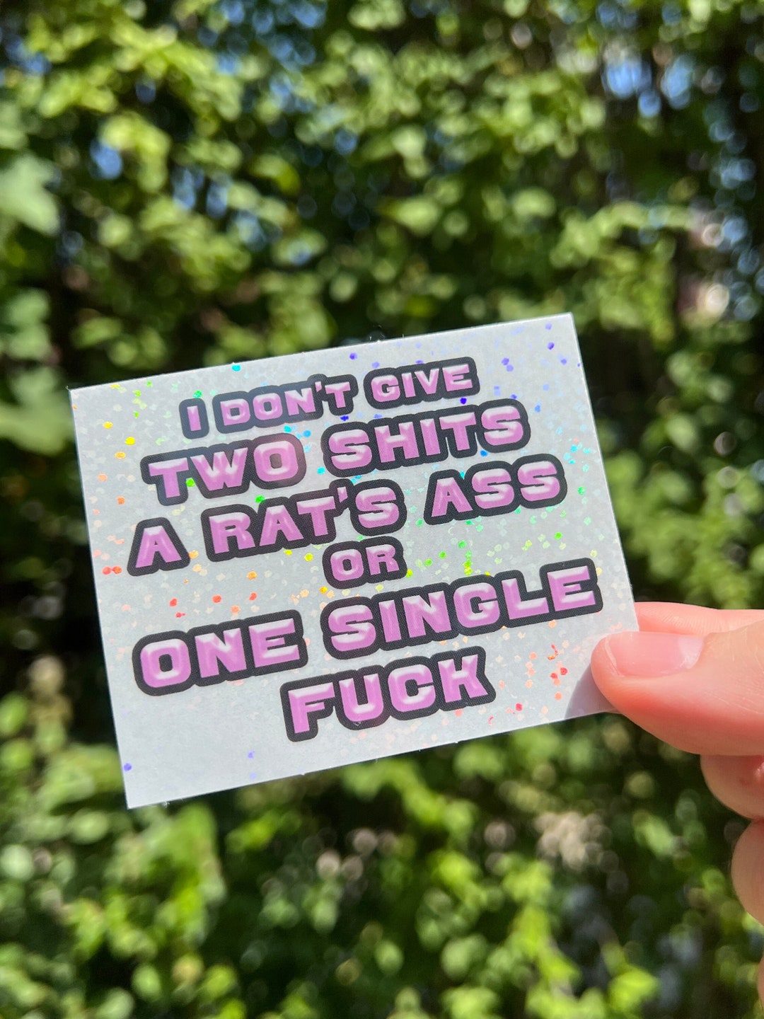 I Don't Give Two Shits, a Rat's Ass or One Single Fuck Holographic ...