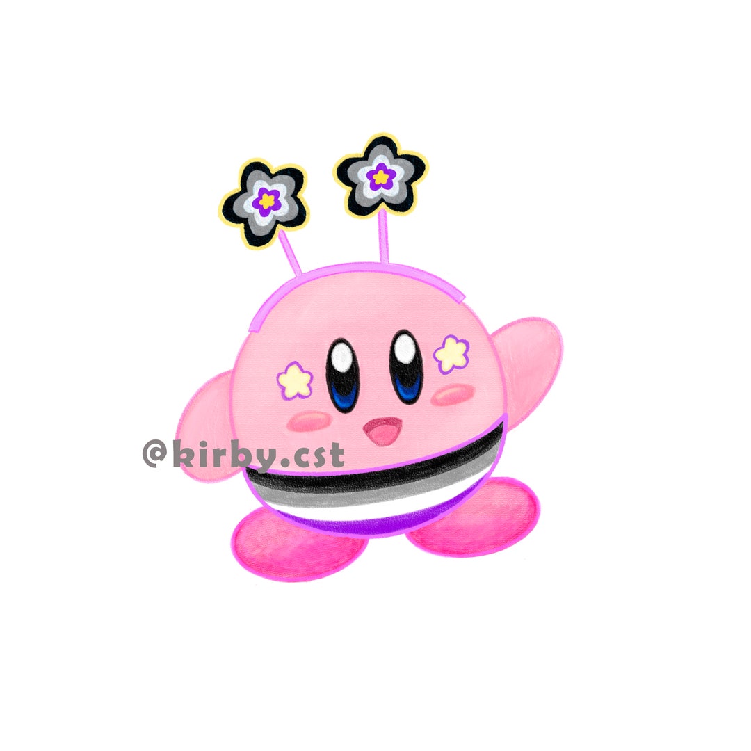 Asexual Ace Pride Flag Kirby Print - Etsy