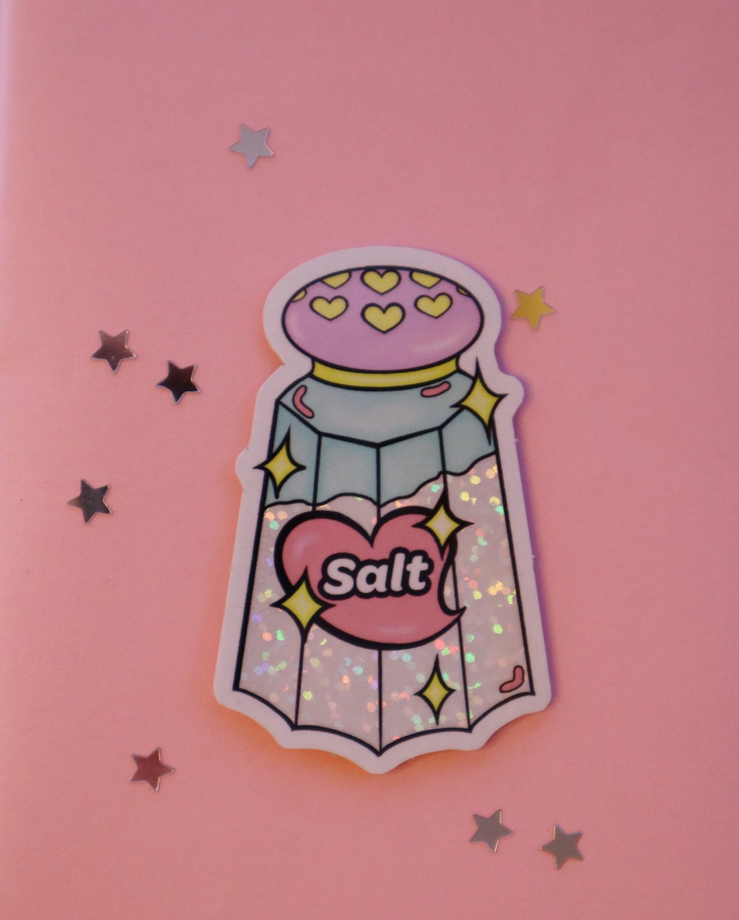 Glitter Salt Shaker Vintage Retro Pastel Style Sticker - Etsy