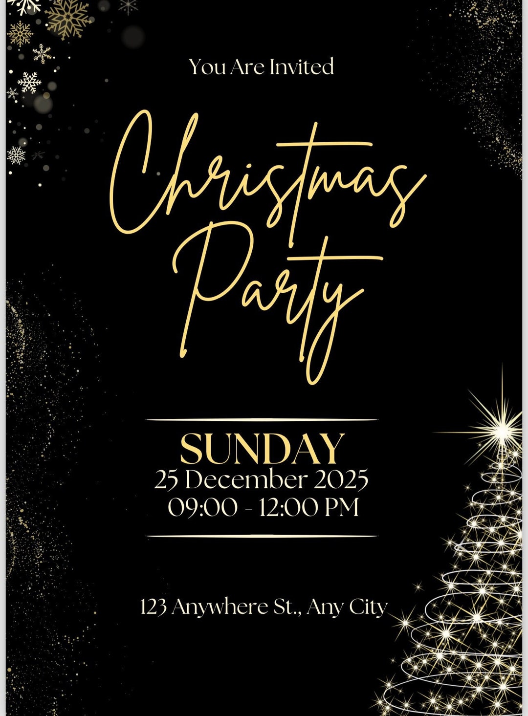 Classy Christmas Party Invitation Template - Etsy