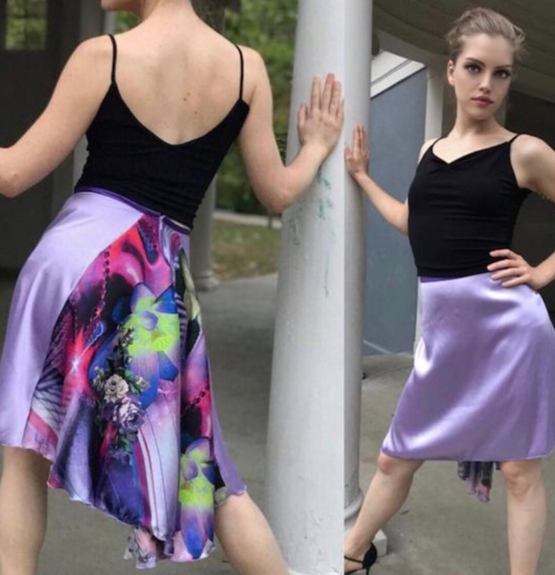 Tango Skirt Lavender Floral Design - Etsy