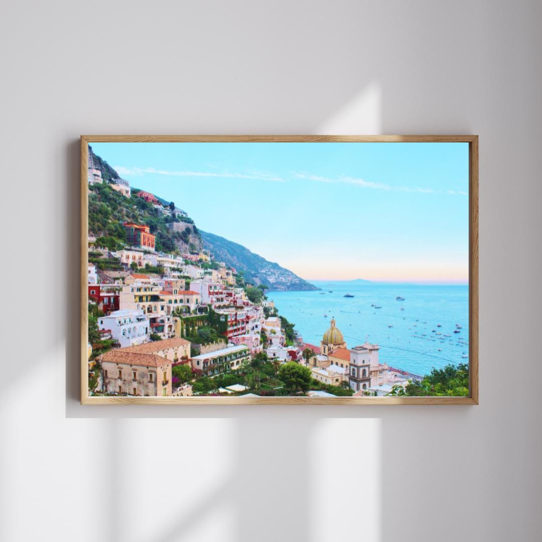 Positano Cliffside Village Wall Art | Amalfi Coast Italy Photography ...