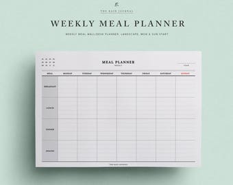 Meal planner | Etsy