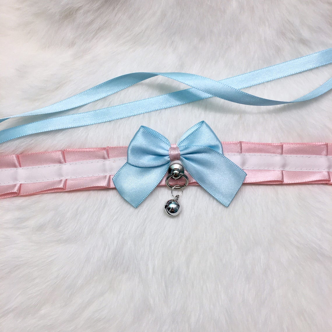 Transgender Pride Flag Collar Petplay BDSM Collar Kittenplay - Etsy