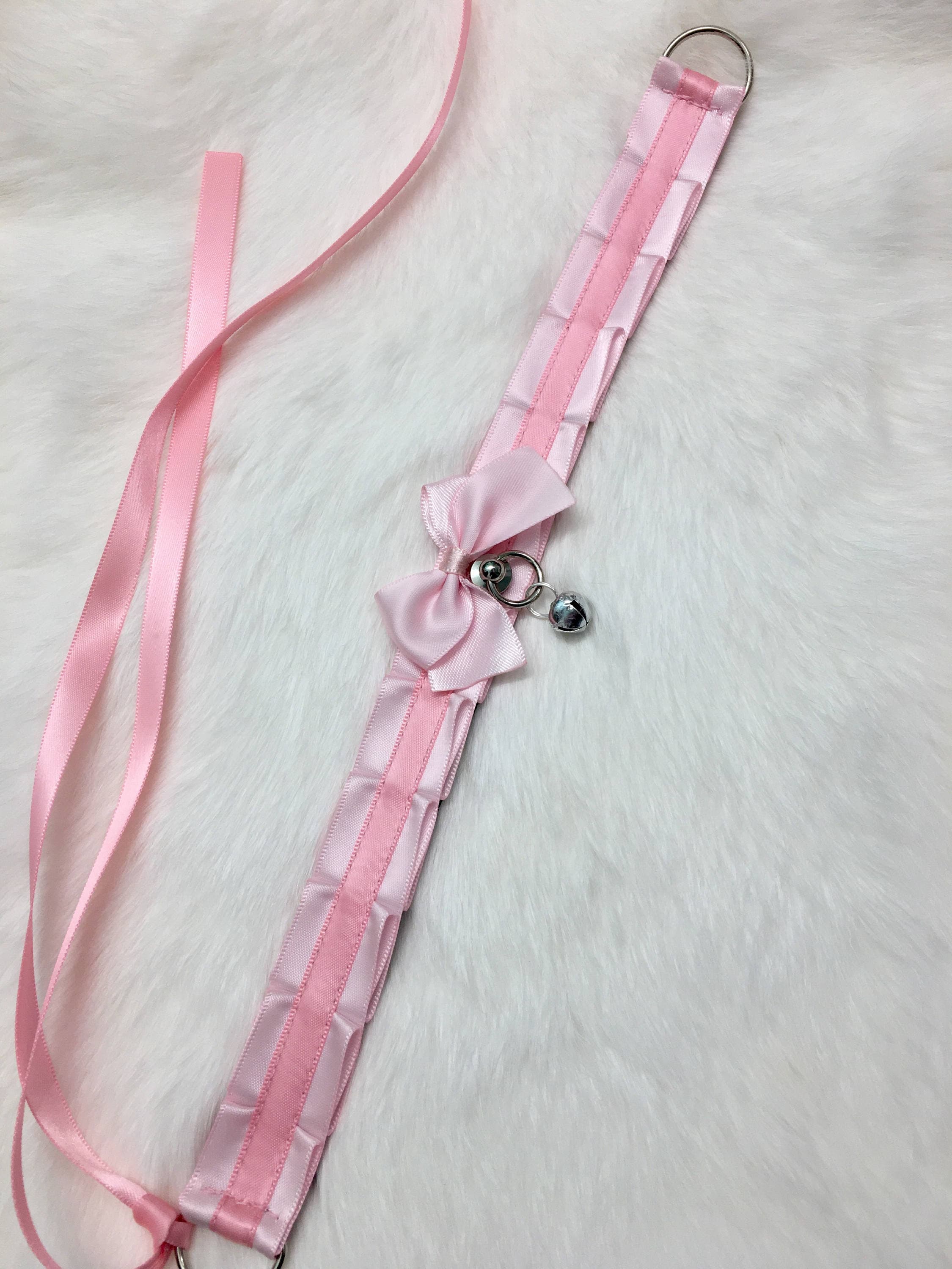 Simple Pastel Pink Collar, Two Toned Lolita Kawaii Choker- Luxury ...