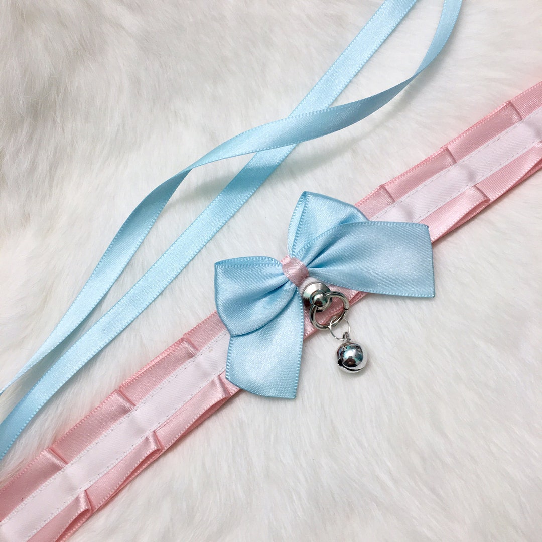 Transgender Pride Flag Collar, Petplay BDSM Collar, Kittenplay Collar ...