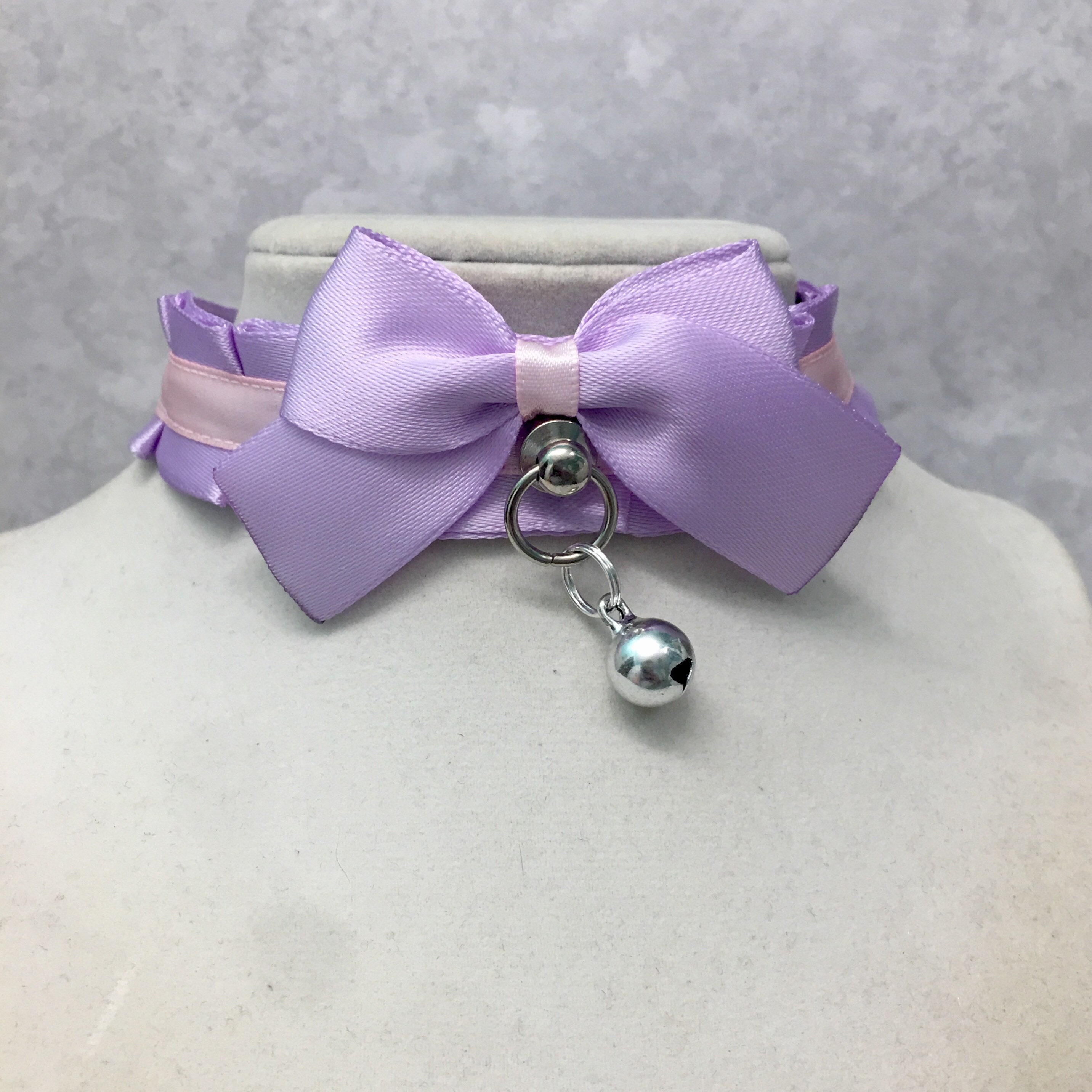 Lavender and Pink Collar Kittenplay Collar Petplay BDSM - Etsy