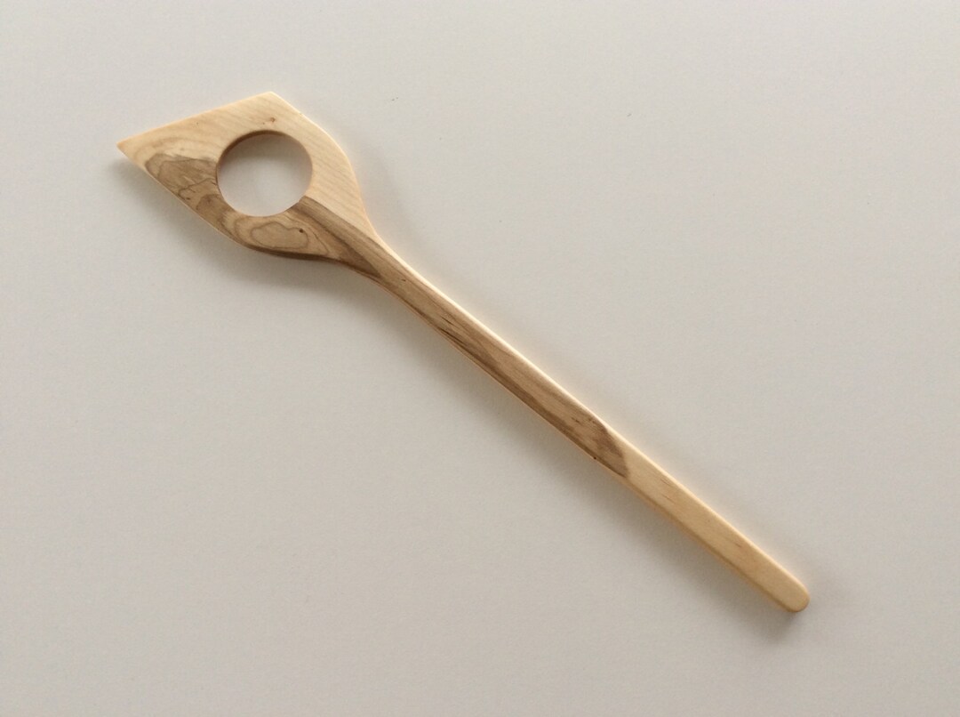 Wooden Tapered Holed Spoon, Large, Stirring, Soup, Walnut, Cherry ...