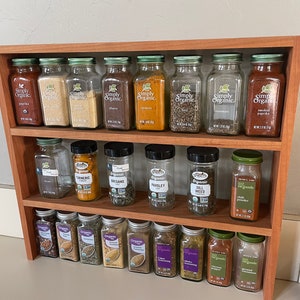 Customizable Backsplash Cutout Countertop Spice Rack, Fixed Shelves ...