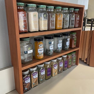 Customizable Backsplash Cutout Countertop Spice Rack, Fixed Shelves ...