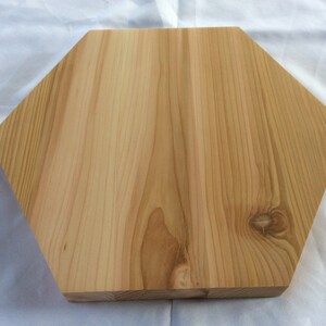 Hexagonal Wood Base, Assorted Wood Types, Natural, Ready to Use ...