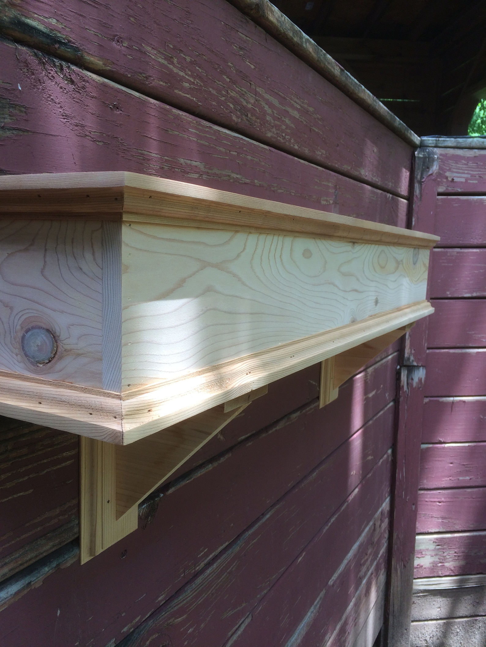 Decorative Backed Cedar Bracket Set, Assorted Sizes, Natural, Ready to ...