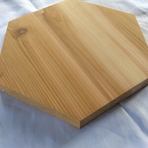 Hexagonal Wood Base, Assorted Wood Types, Natural, Ready to Use ...