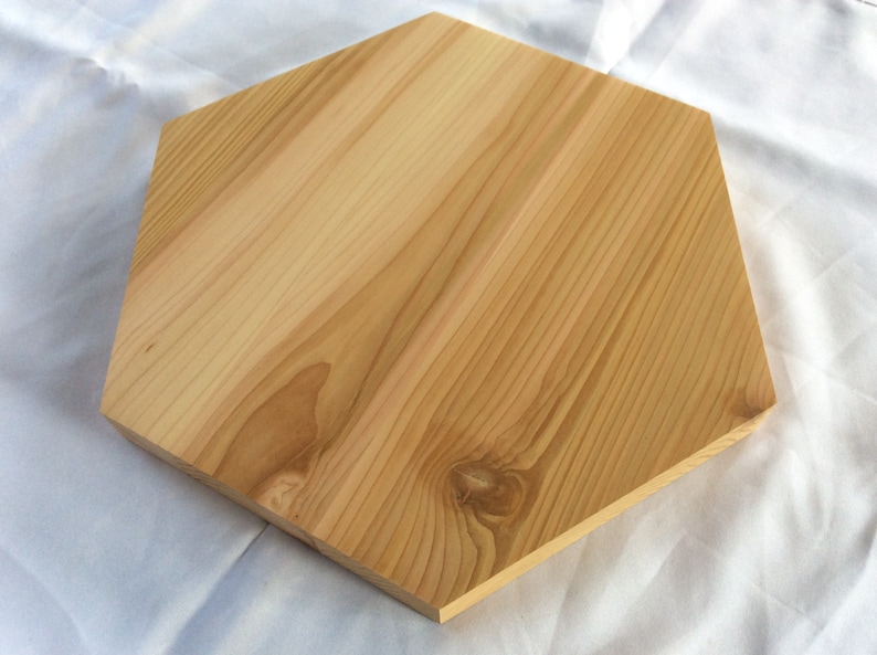 Hexagonal Wood Base, Assorted Wood Types, Natural, Ready to Use ...