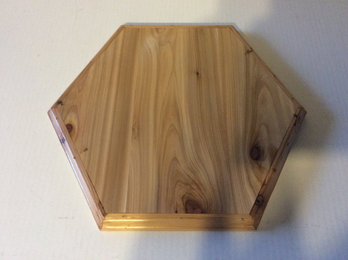 Hexagonal Cedar Water Reservoir Tray Natural Ready to Use - Etsy