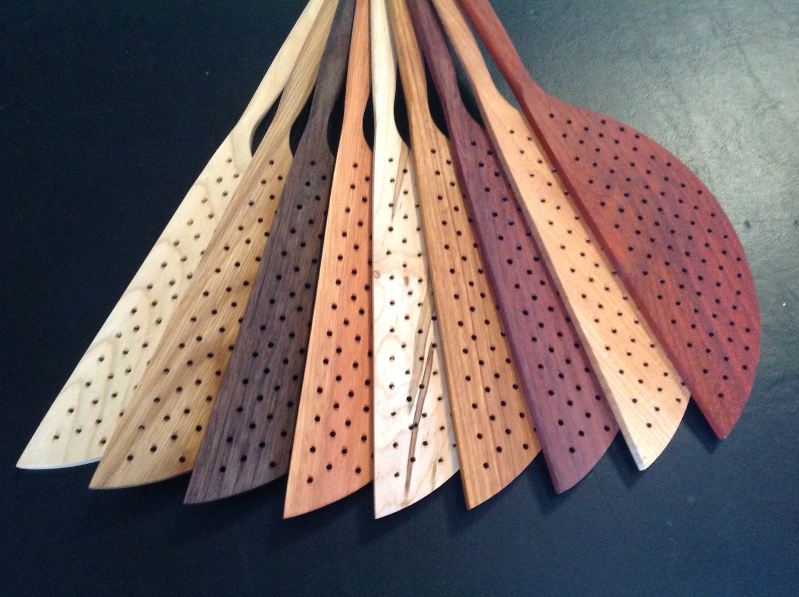 Wooden 10" Pot Strainer, Hand Strainer. Quick Draining, Large and Small ...