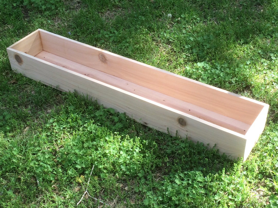 Cedar Box Window Planter, Assorted Sizes, Natural, Ready to Plant ...