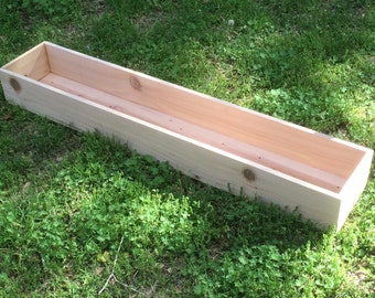 Decorative Cedar Box Window Planter Assorted Sizes Natural | Etsy