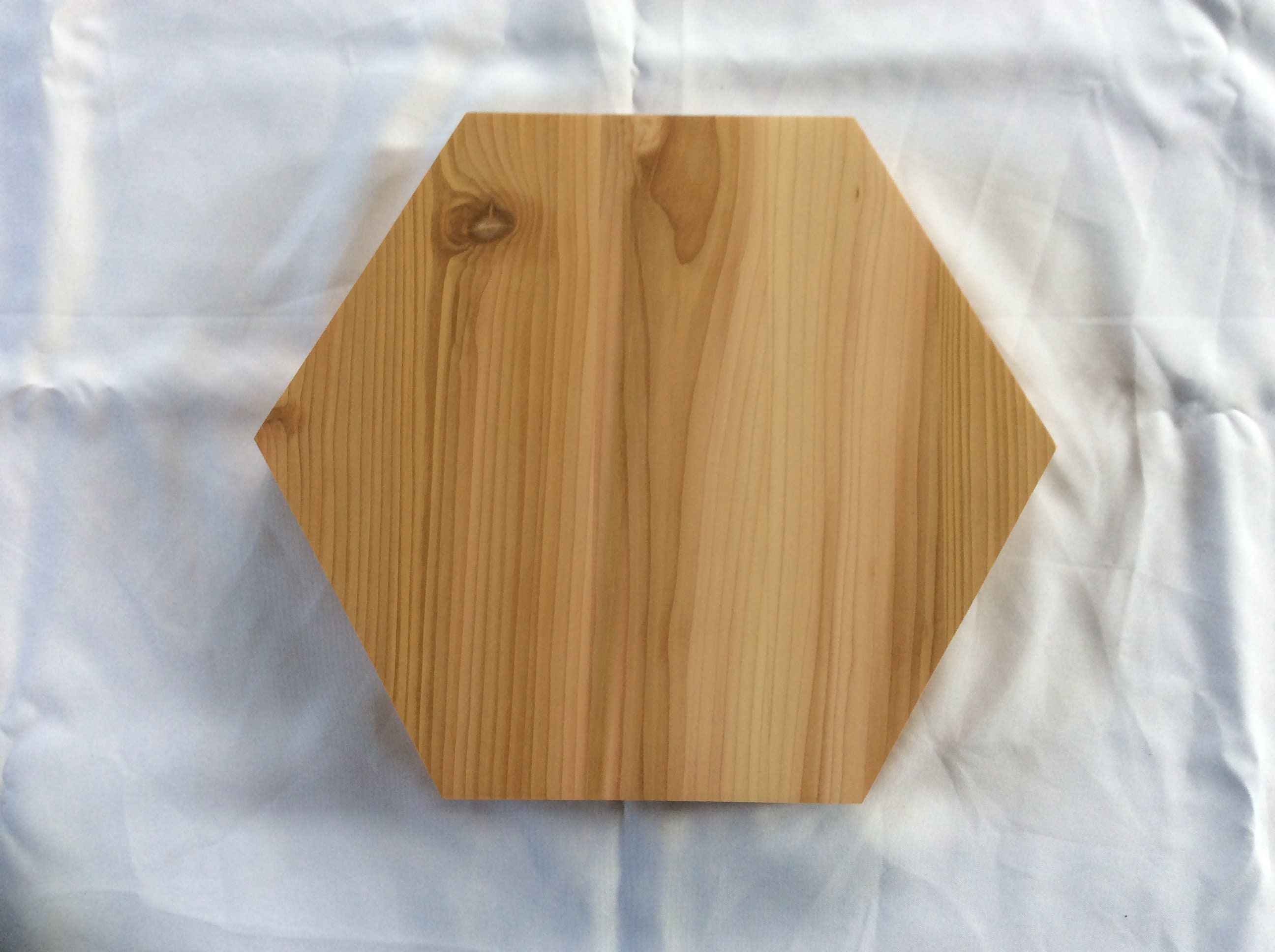 Hexagonal Wood Base, Assorted Wood Types, Natural, Ready to Use ...