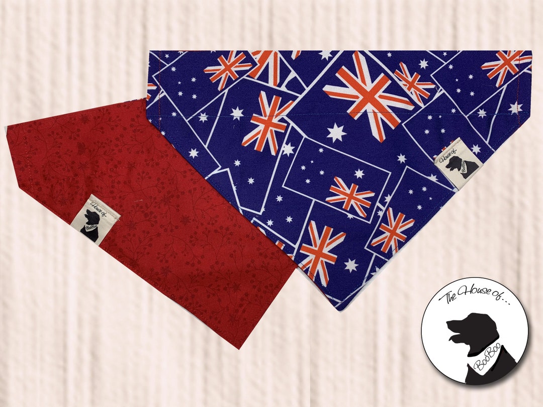 Australian Flag Double Sided Dog and Cat Bandanas - Etsy