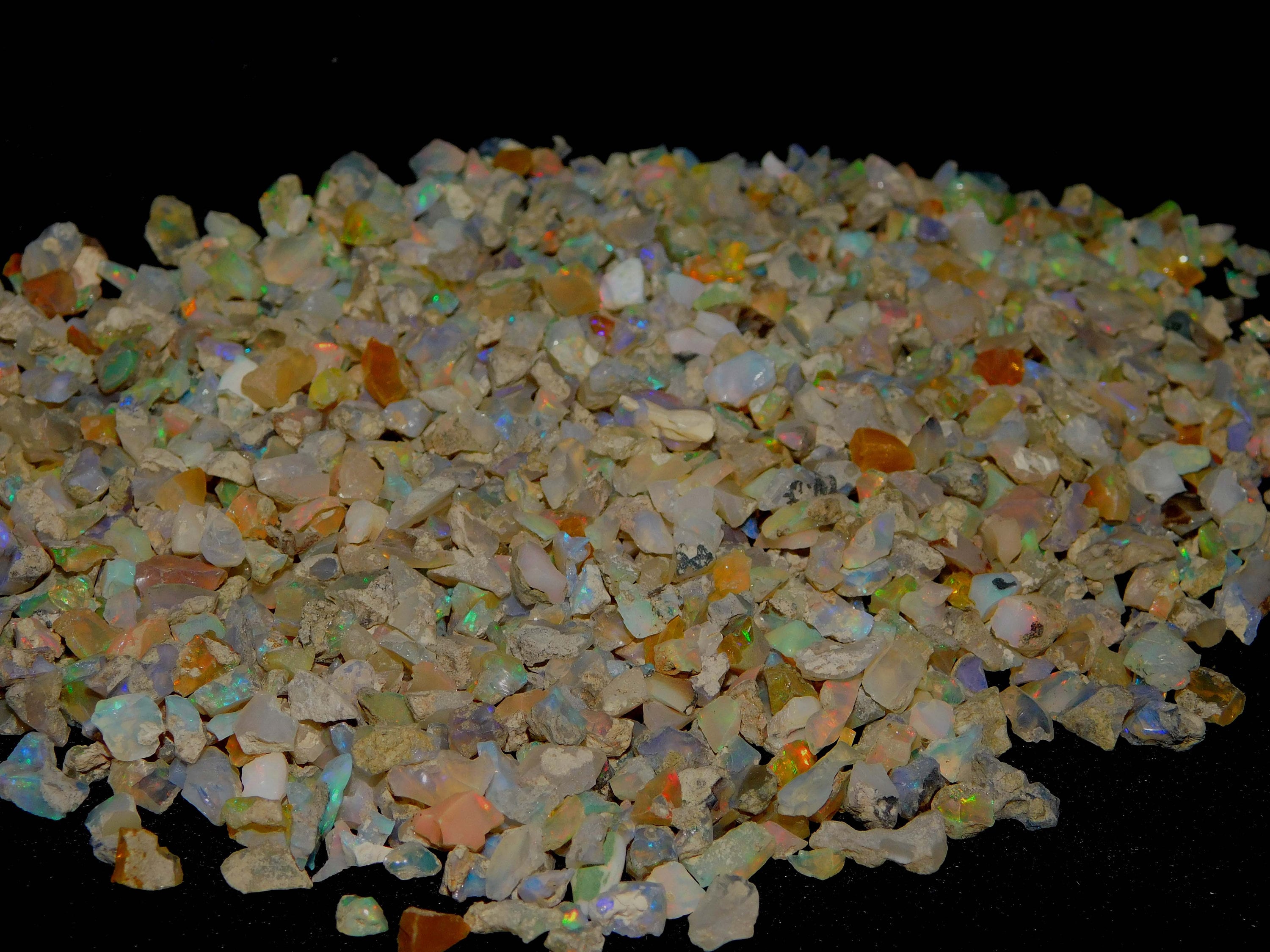 SALE Fiery Natural Ethiopian Opal Rough Welo fire Opal Chips | Etsy