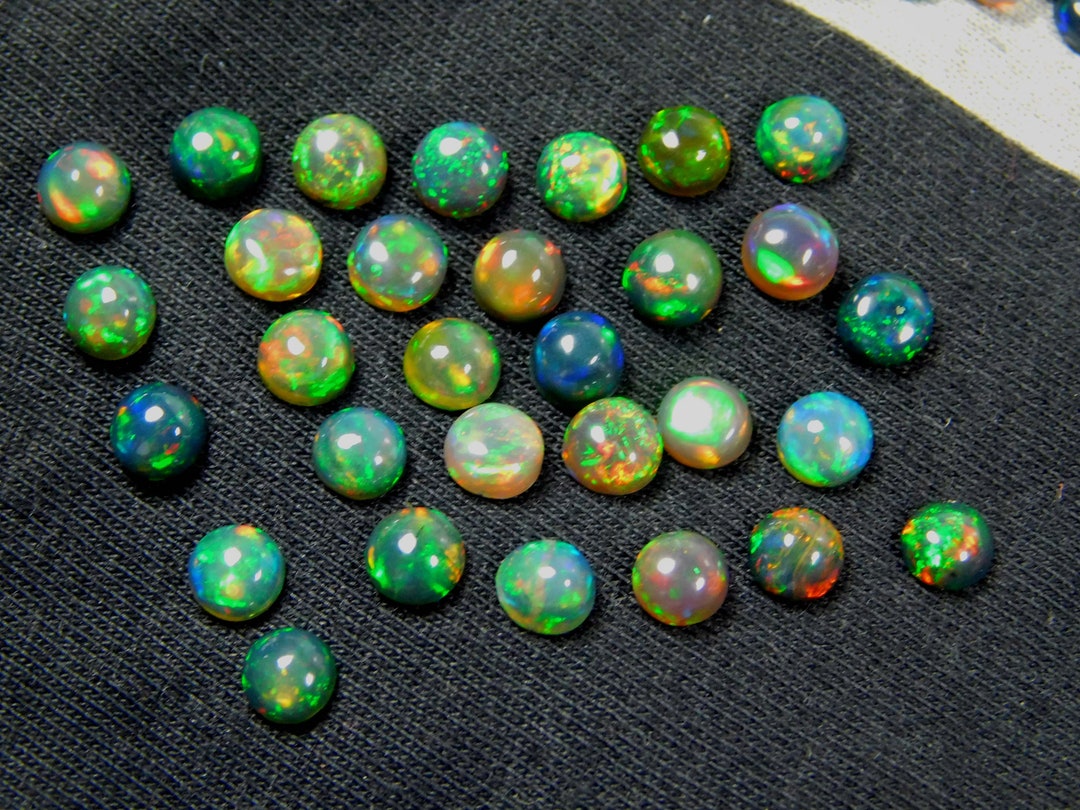 Schwarzer Opal / 6 mm AAA+++ Qualität äthiopische Herkunft / Rund ...