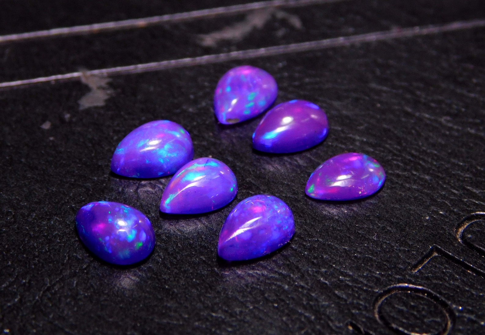 Purple Opal / Natural Ethiopian Opal Pear Cabochon 5x3mm-9x7mm ...