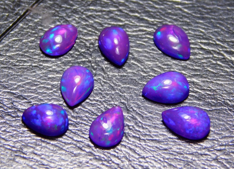 Purple Opal / Natural Ethiopian Opal Pear Cabochon 5x3mm-9x7mm - Etsy