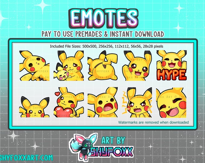 Custom Pokémon Twitch Emotes Discord Custom Cute Emotes Emoji Youtube ...