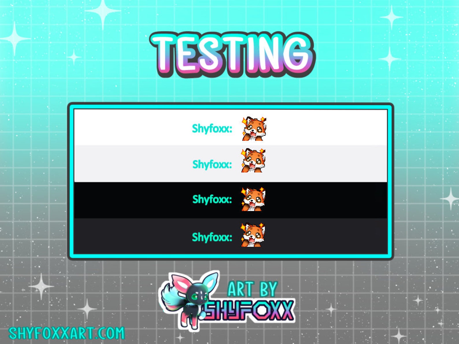 ANIMATED Fox Emote (starry Eyed)themed Digital Files for Twitch and ...