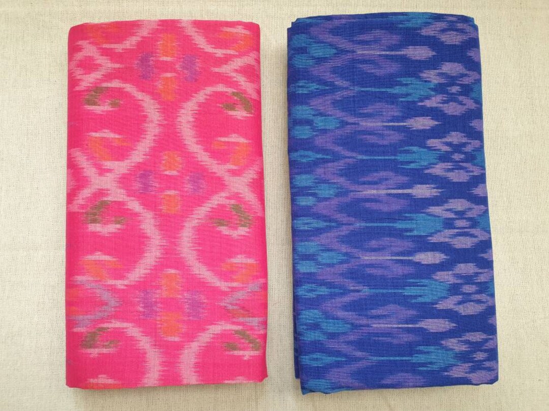 Long Soft Sarongs Balinese Endek Traditional Handwoven Blue/ Pink ...