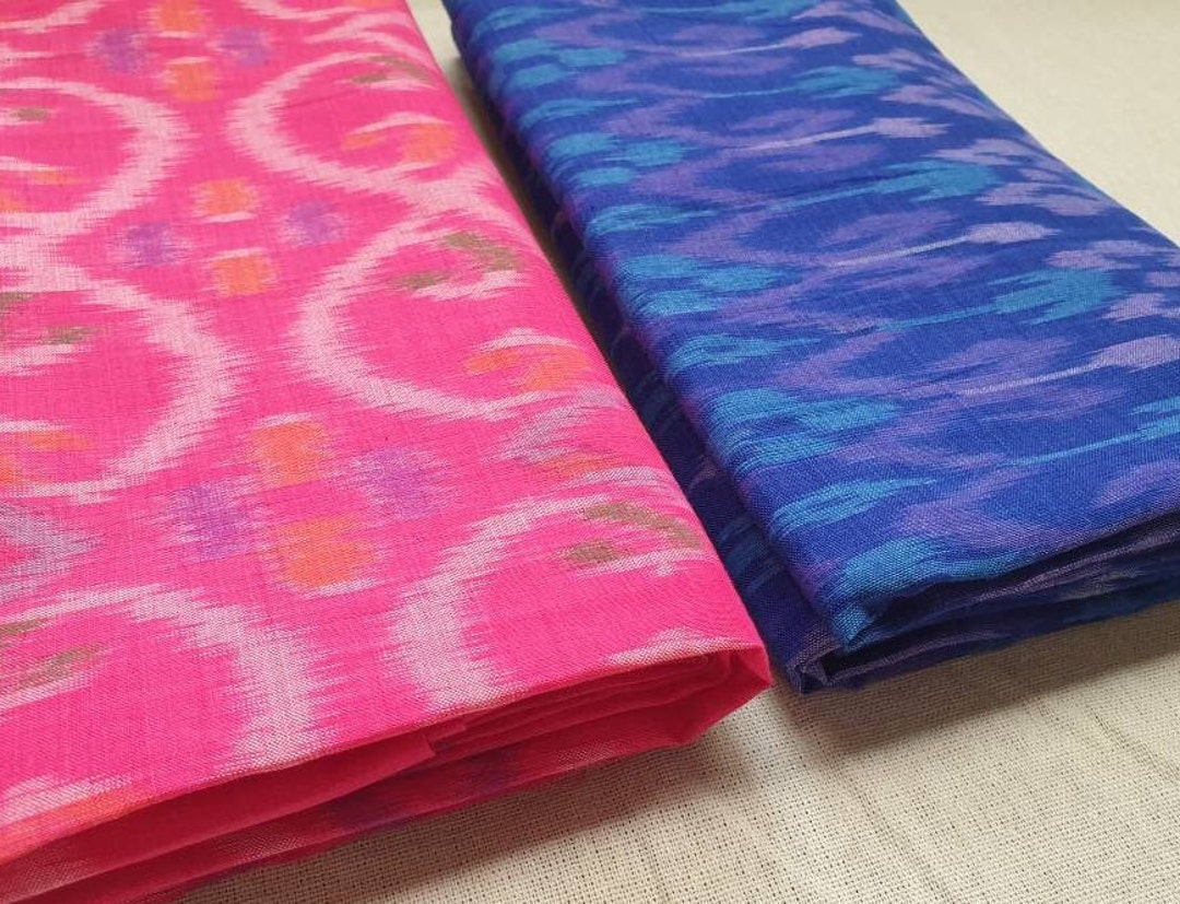 Long Soft Sarongs Balinese Endek Traditional Handwoven Blue/ Pink ...