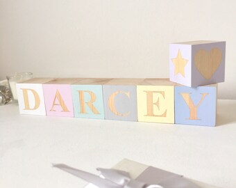 Pastel baby blocks | Etsy