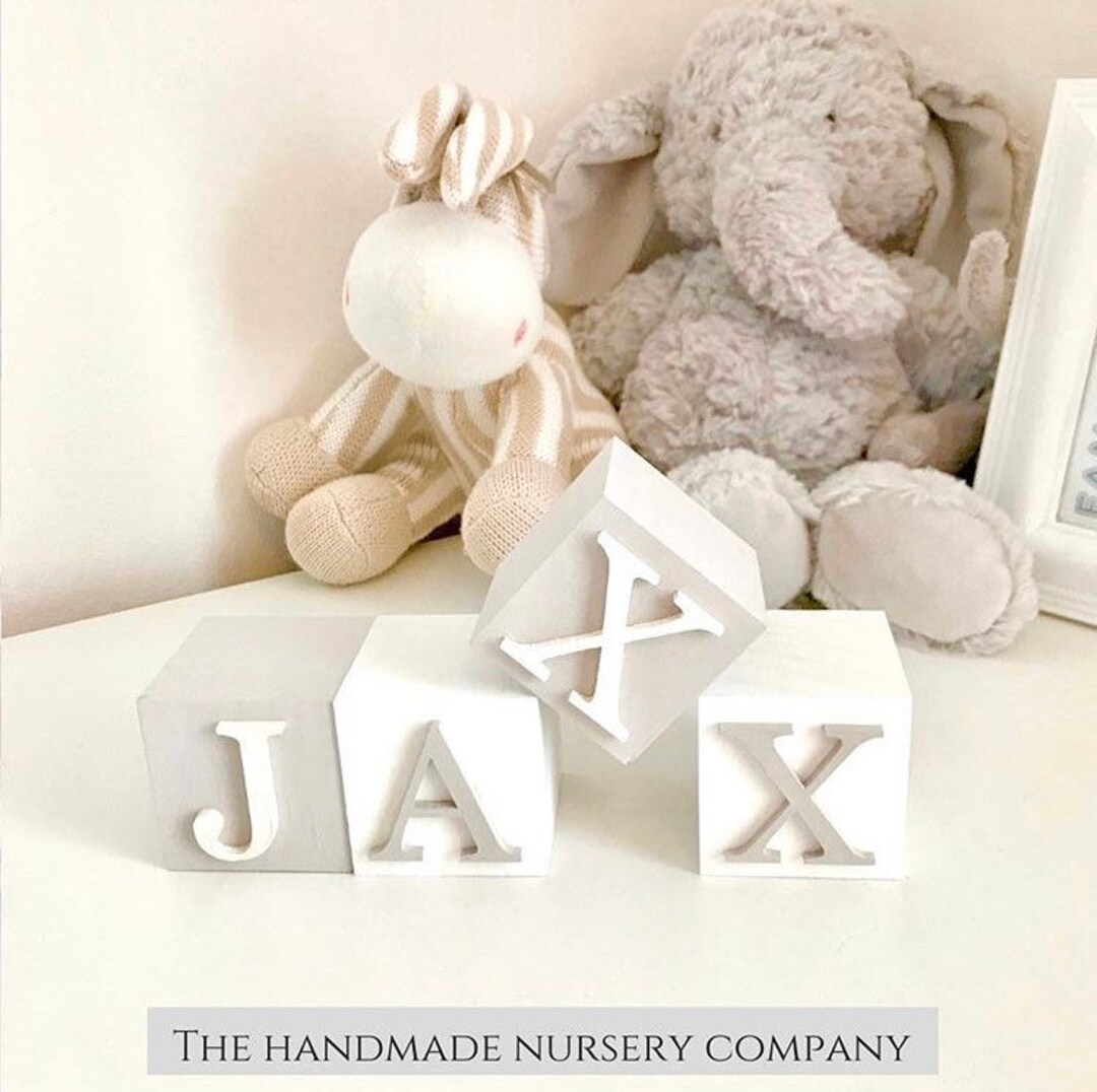 Custom Baby Name Baby Blocks, Baby Name Blocks Baby Shower, Baby Name ...