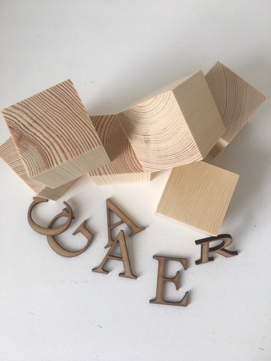 Unfinished Wood Blocks Create Your Own Decor Wooden Building | Etsy UK