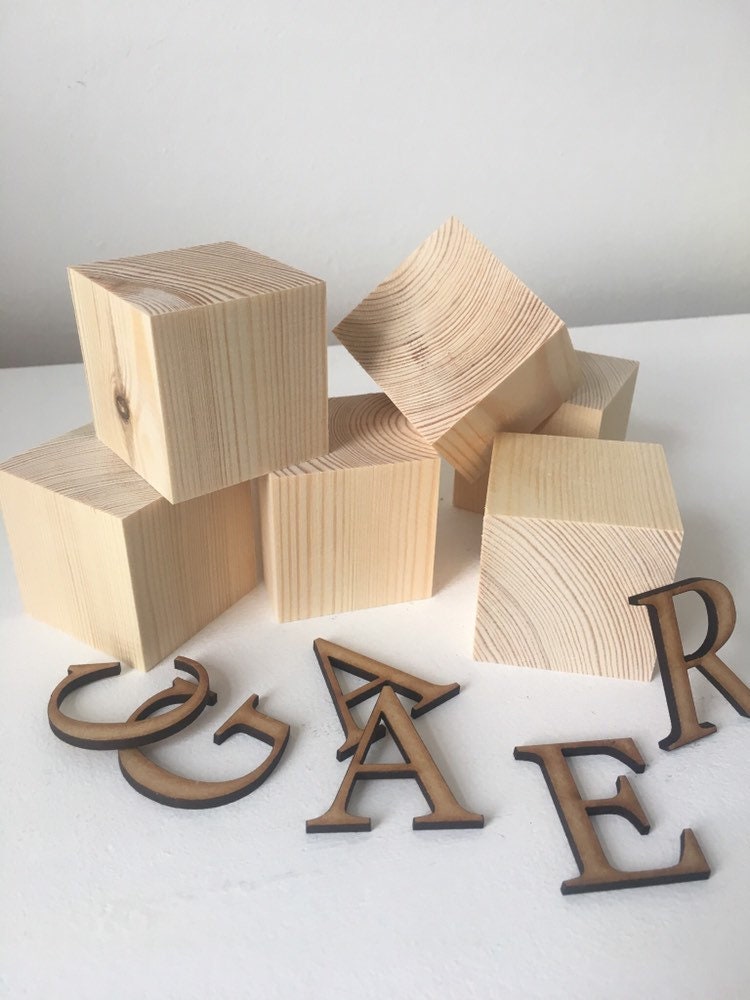 Unfinished Wood Blocks Create Your Own Decor Wooden Building | Etsy UK